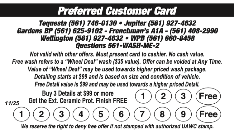 Loyalty Program - Unlimited Auto Wash